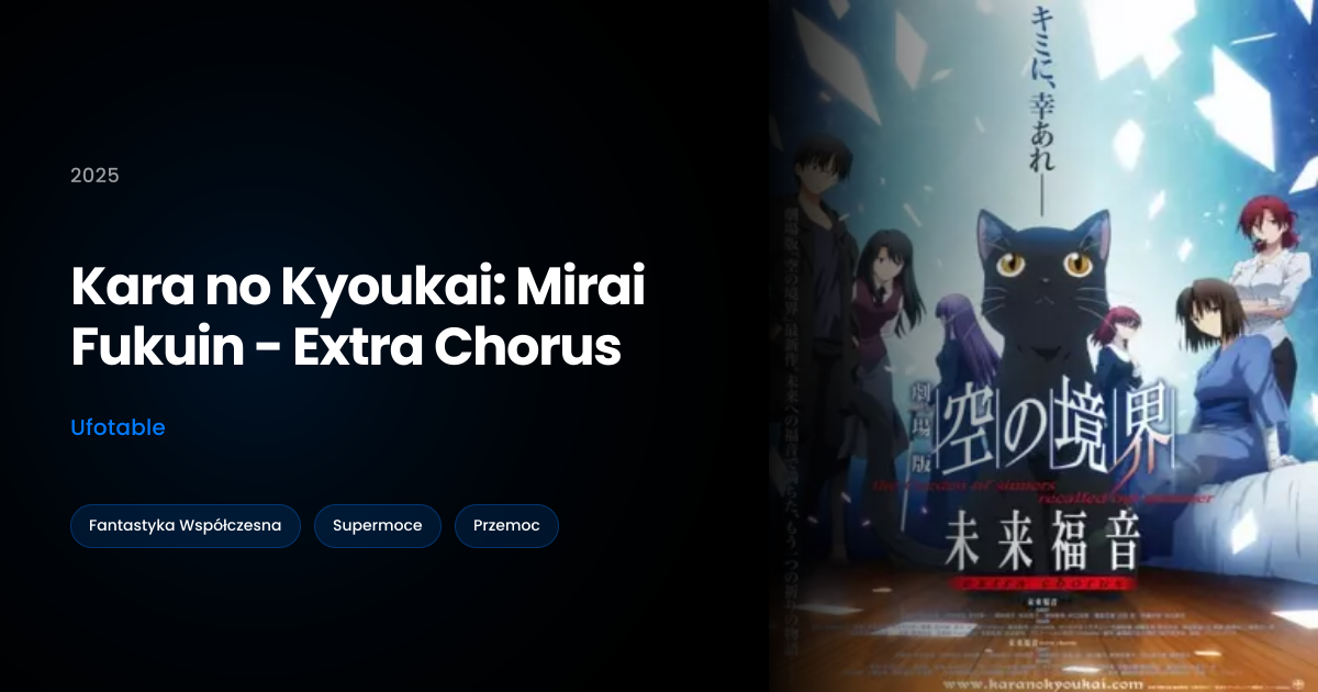 Kara no Kyoukai: Mirai Fukuin - Extra Chorus × NaszeAnime.pl