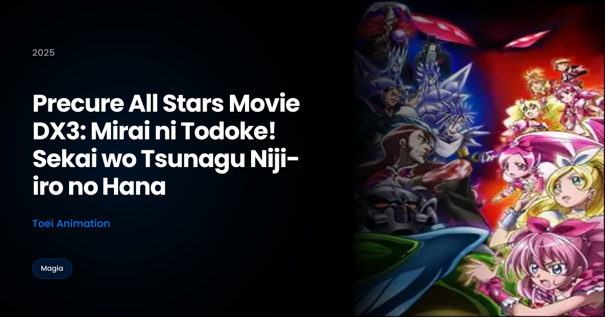 Precure All Stars Movie DX3: Mirai ni Todoke! Sekai wo Tsunagu Niji-iro ...
