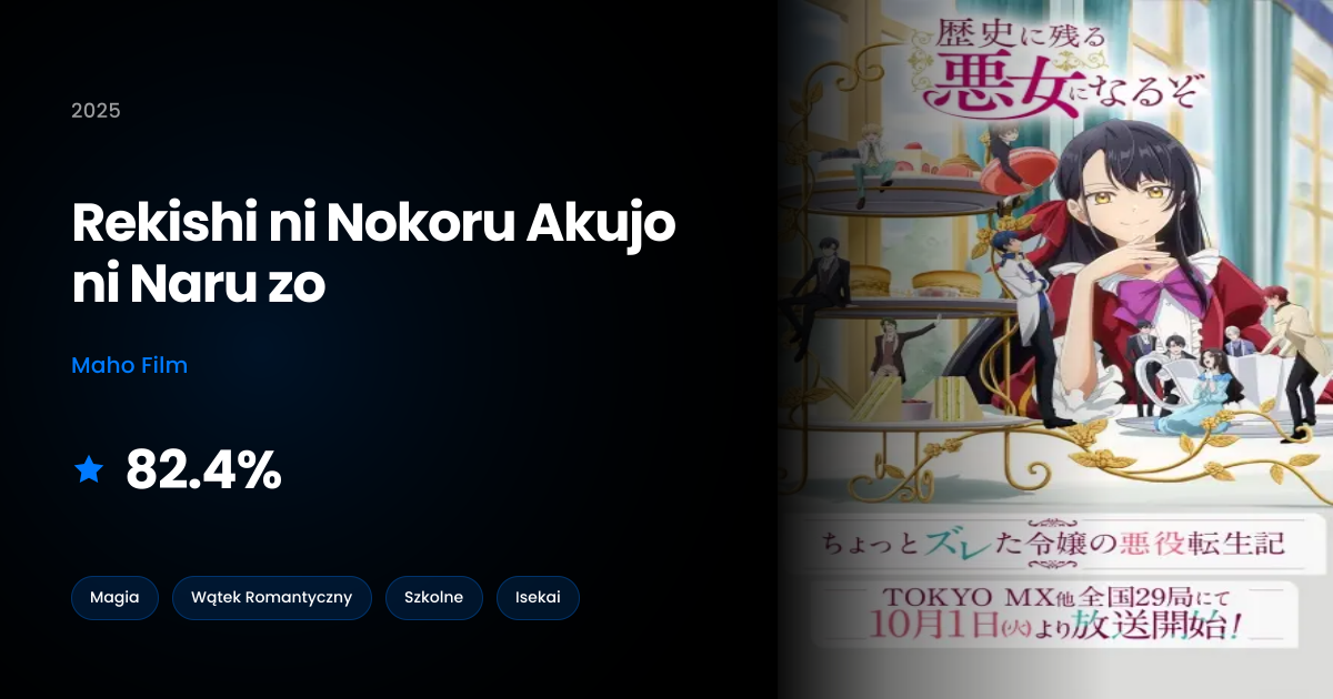 Rekishi ni Nokoru Akujo ni Naru zo × NaszeAnime.pl