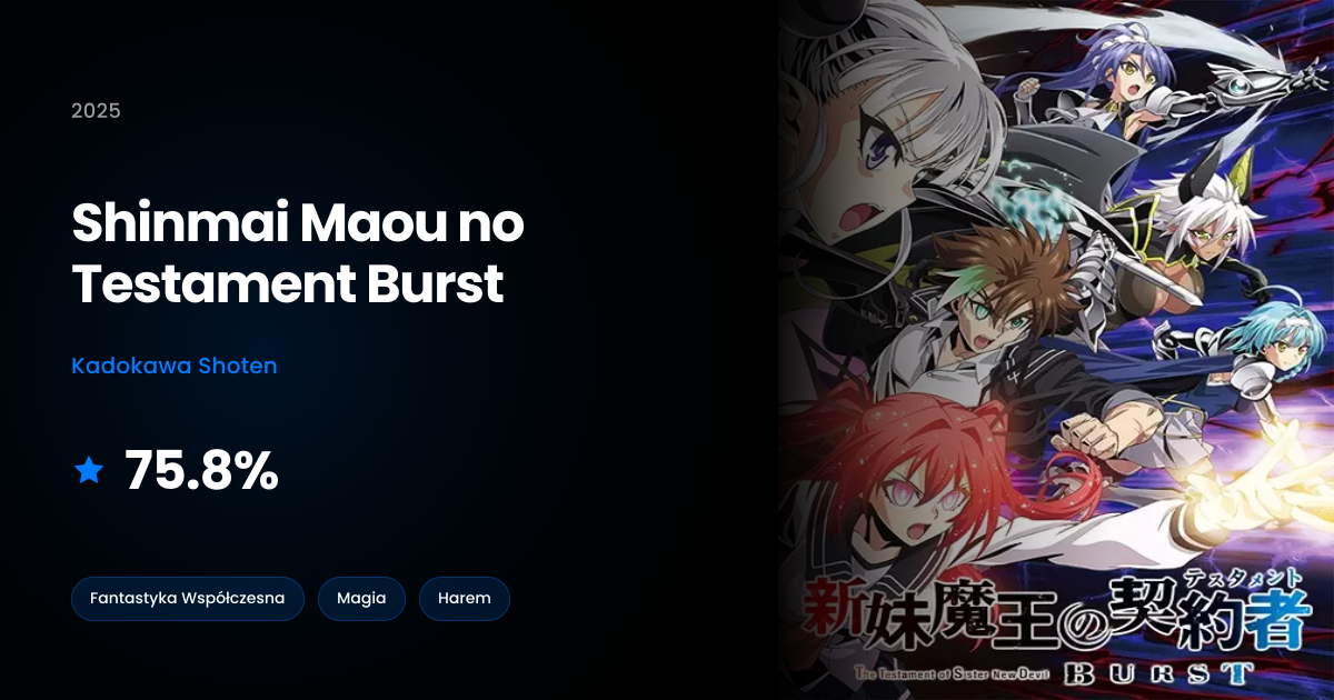 Shinmai Maou no Testament Burst × NaszeAnime.pl